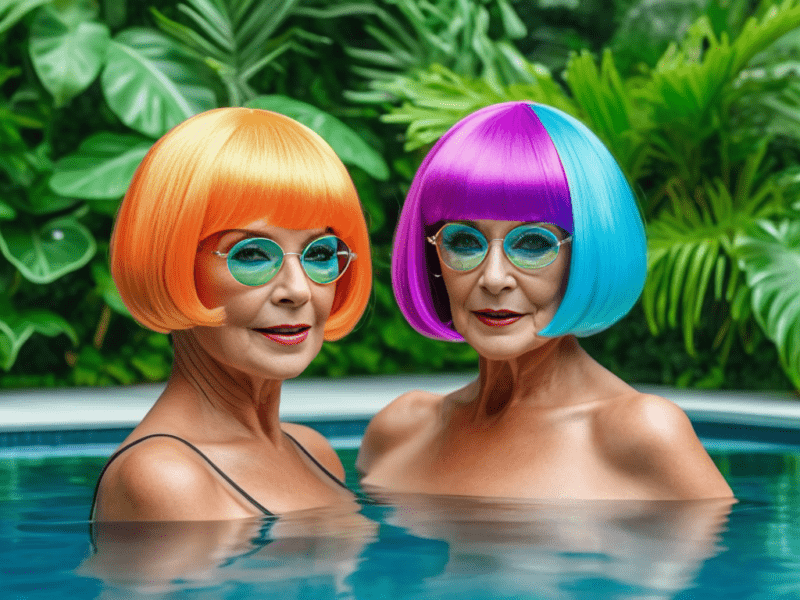 Swimming Pool Test: Wigs For Older Women | High Wigs Fashion